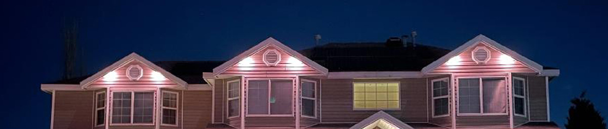 Flush Mounted Soffit Down Lighting | Permanent, Programmable Christmas ...